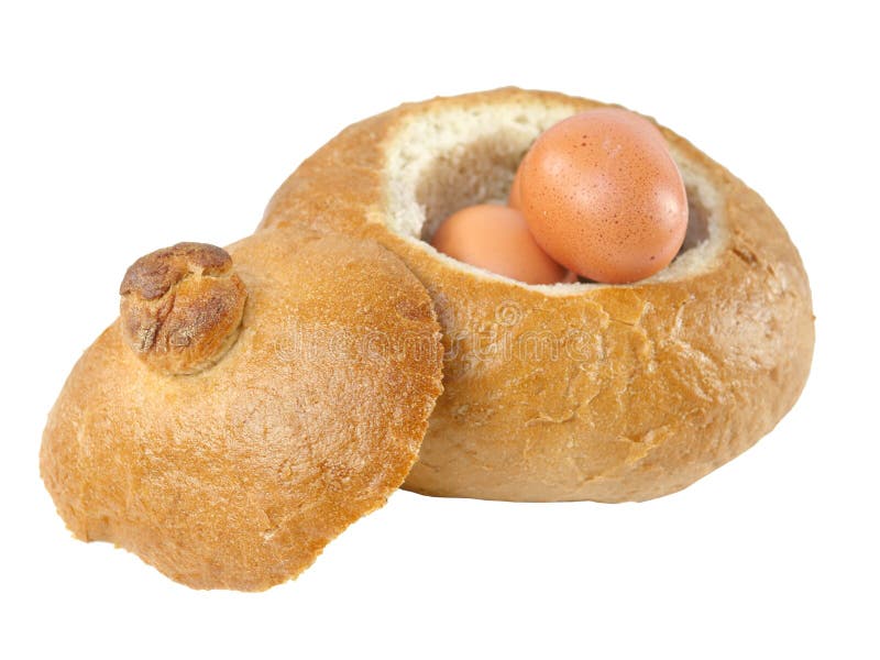 Empty Bread Bowl with a Lid Stock Image - Image of bakery, continental ...