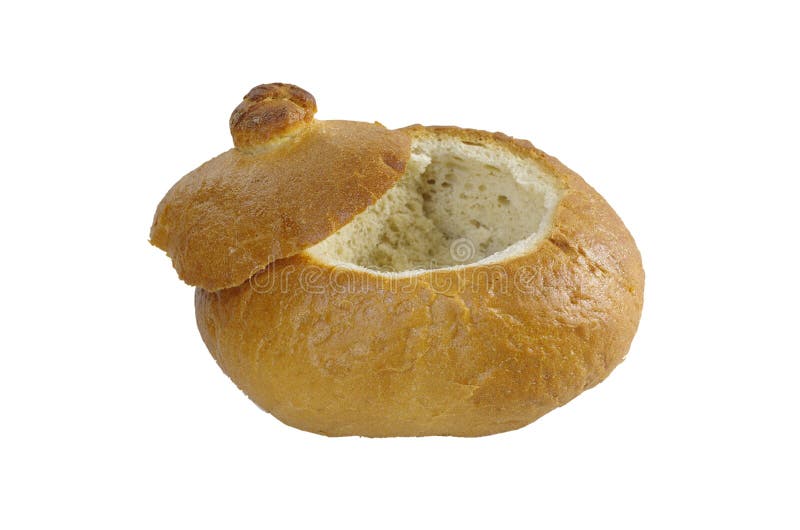 Empty Bread Bowl with a Lid Stock Image - Image of food, empty: 90795789
