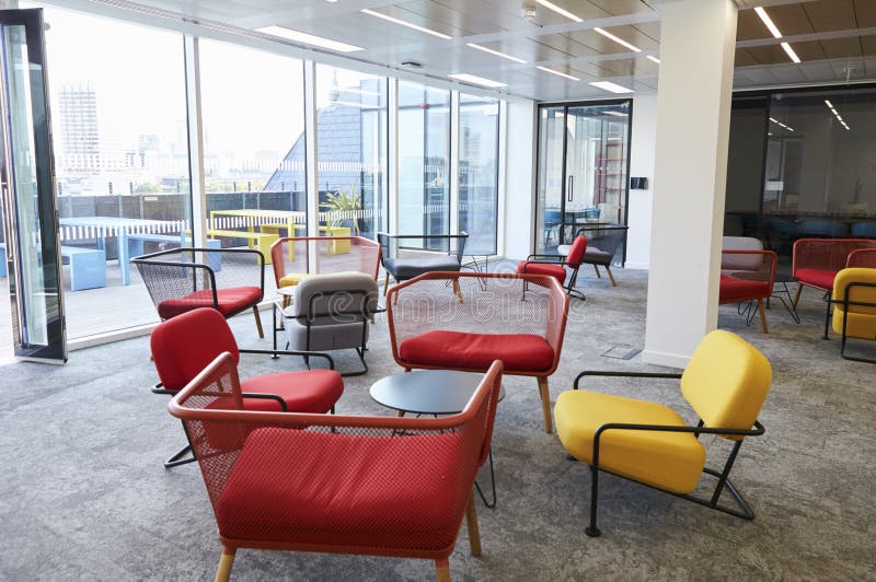 Empty Break Room at a Modern Business Premises Stock Image - Image of ...