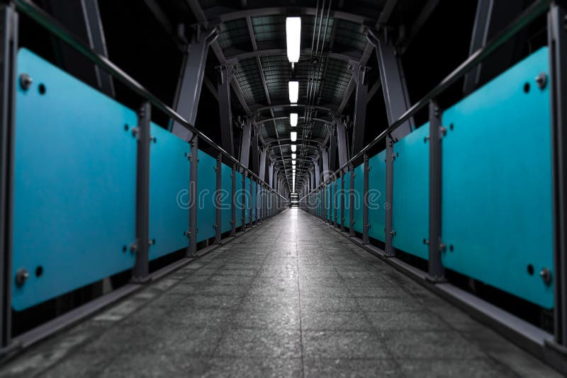Empty bridge at night stock photo. Image of landmark - 261085550