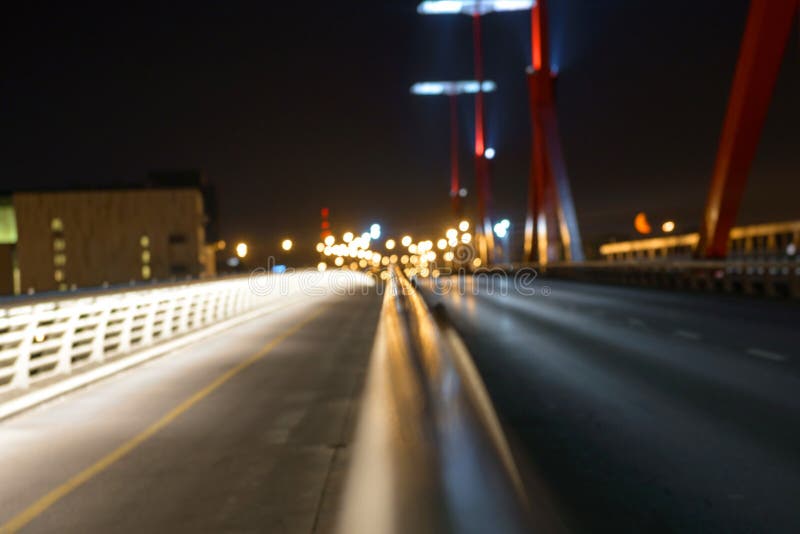 Empty bridge at night stock photo. Image of night, transportation ...