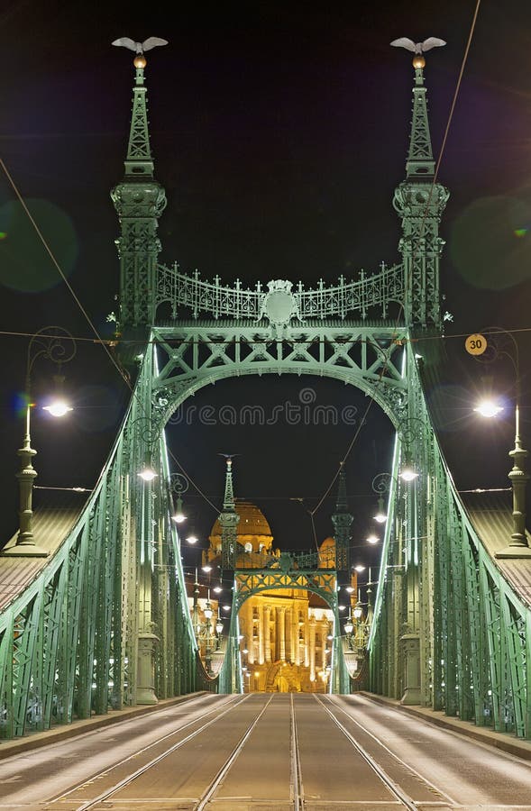 Empty Bridge by Night Vertical Stock Photo - Image of equipment ...