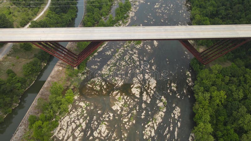 An Empty Bridge Over the Shenandoah River. the View from the Bottom ...