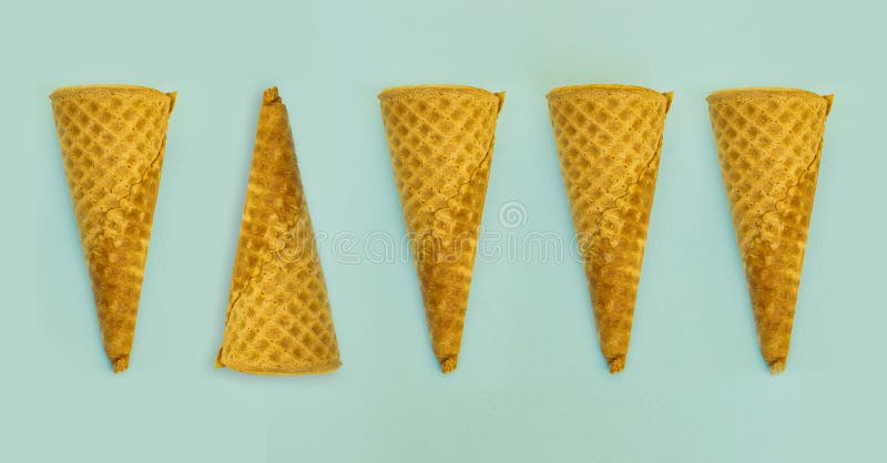 Empty Brittle Sugar Cones in a Row Stock Image - Image of empty ...
