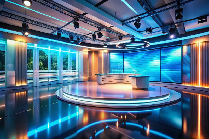 Crafted Empty Broadcast Studio Set Stock Illustrations – 8 Crafted ...