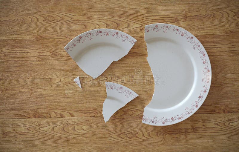 Broken Plate Sketch Vector Illustration Stock Vector - Illustration of ...