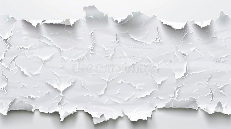 An Empty and Broken Sheet Piece with Shadow. Header Canvas Scratch ...