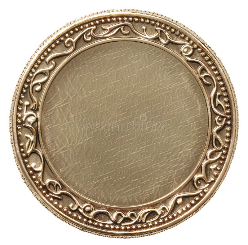 Empty Bronze Coin Isolated on a White Background. Stock Photo - Image ...