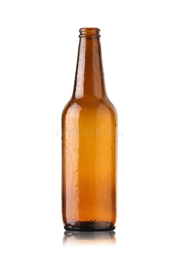 Brown empty beer bottle stock photo. Image of flares - 170433868