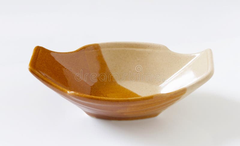 Empty brown clay bowl stock photo. Image of macro, brown - 81070988