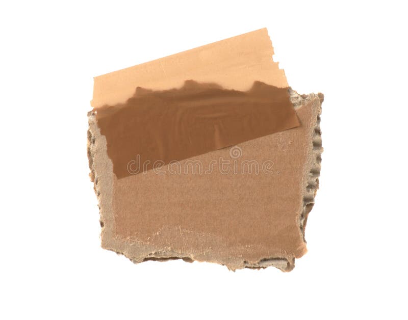 Empty Brown Cardboard with Adhesive Tape Stock Image - Image of card ...