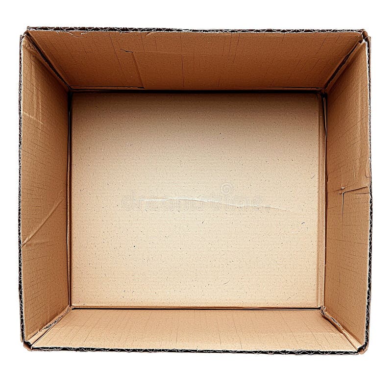 Empty Brown Cardboard Box Packaging Design Eco Top View Stock Illustration - Illustration of ...