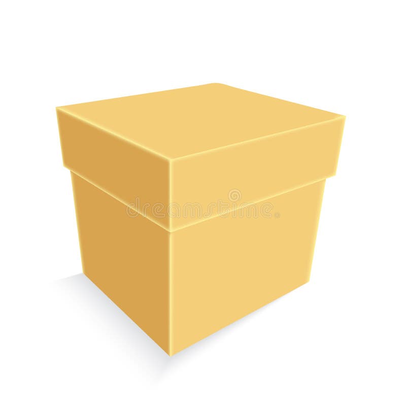 Empty Brown Paper Box Isolated Stock Vector - Illustration of ...