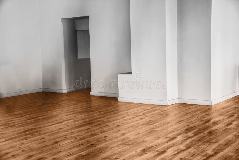 Empty brown room stock image. Image of bright, parquet - 69003519