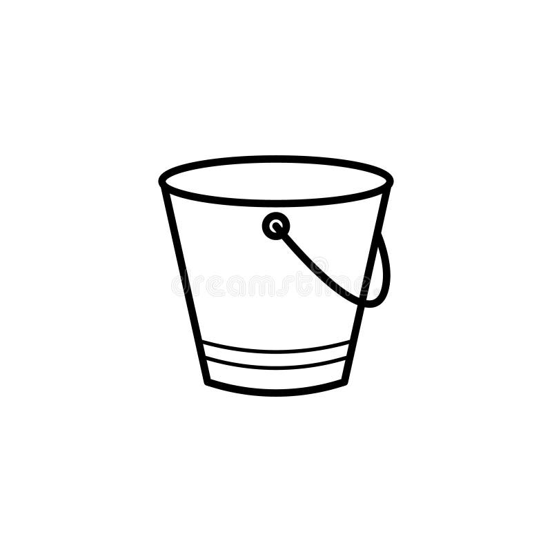 Empty bucket icon. Vector stock vector. Illustration of paint - 234317636