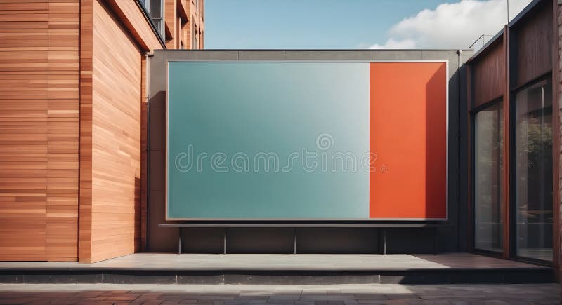 Empty Building Billboard Mock Up Template Poster,modern Design Stock ...