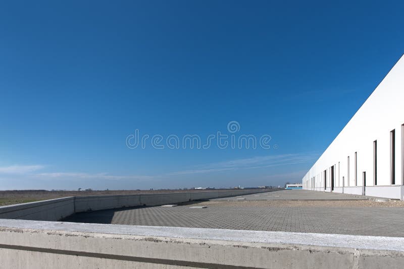 Empty Building with Blue Sky Stock Photo - Image of pilons, empty: 48719812