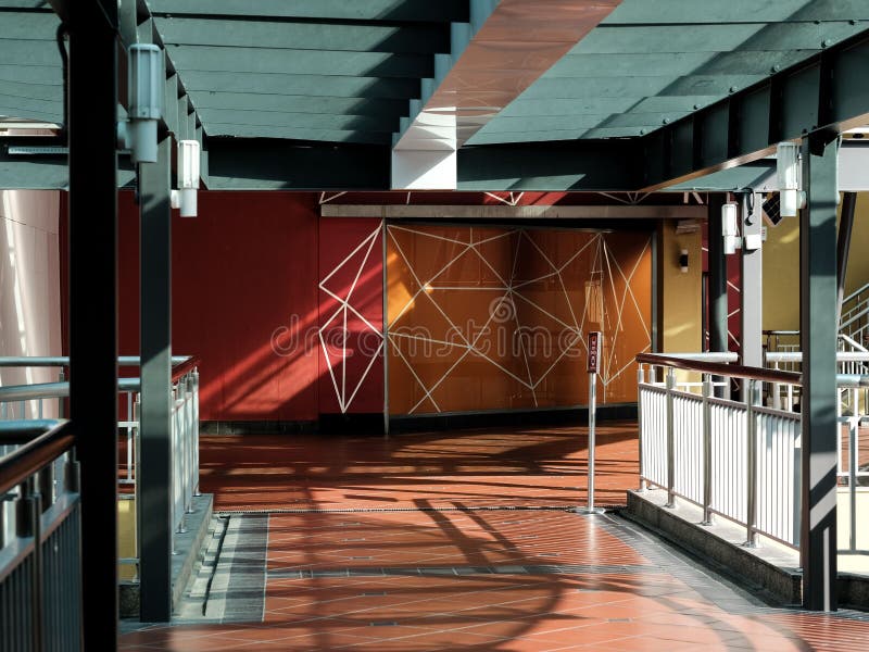 Empty Building Hall with Sunlight Passing through Windows Stock Photo ...