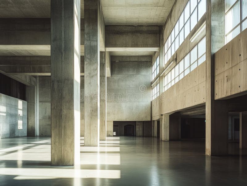 Empty Building with Many Windows Stock Photo - Image of architecture ...