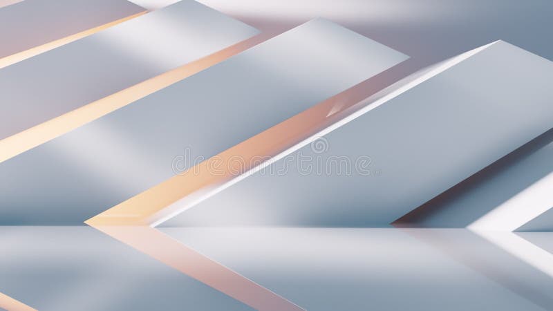 Empty Building Structure with Geometric Structure, 3d Rendering Stock ...