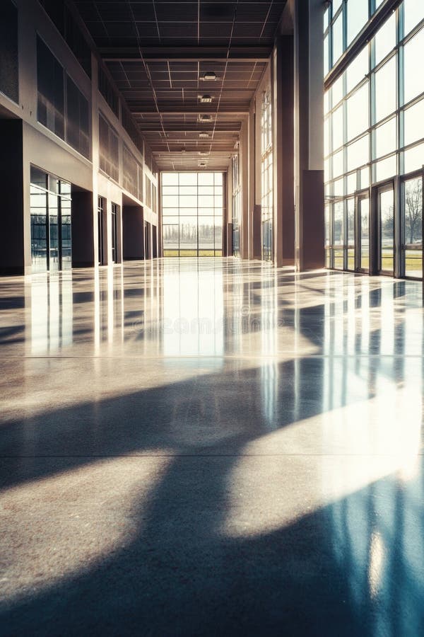 Empty Building with Windows Stock Image - Image of design, abandoned ...