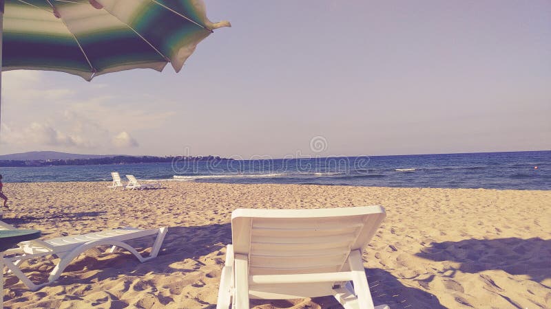 Empty Bulgarian beach stock photo. Image of warm, little - 152252998