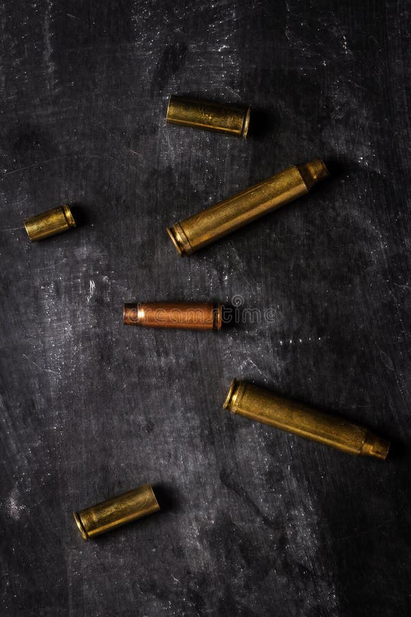 Empty bullet cartridges stock photo. Image of target - 269743830
