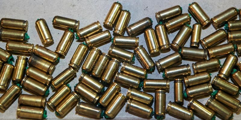 Empty bullet shells stock image. Image of casing, white - 139398727