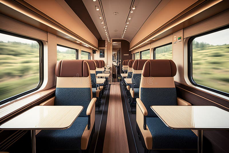 Empty Bullet Train Interior: an Inside Look of High-speed Travel ...