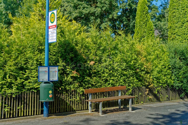 Empty Bus stop editorial stock image. Image of street - 76046804