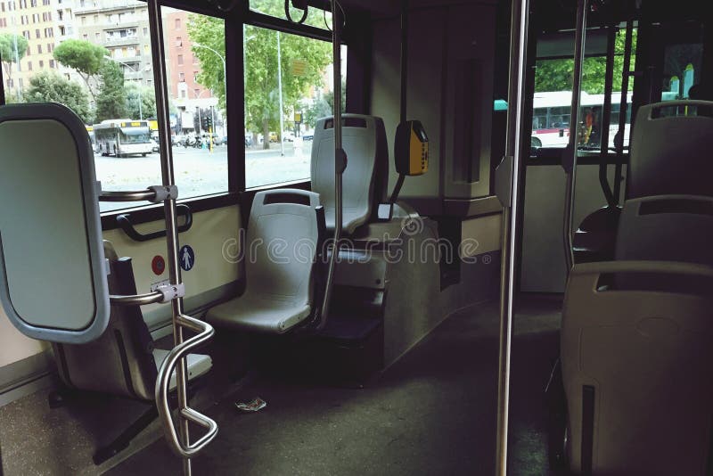 Empty Bus transportation stock image. Image of passenger - 74389525