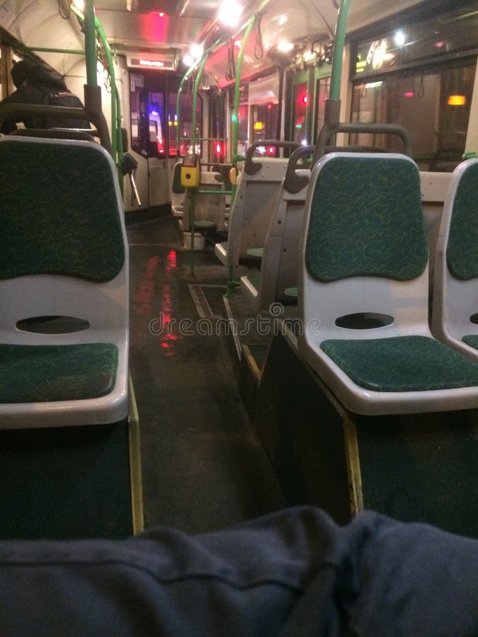 Empty bus stock image. Image of winter, lots, seating - 229367071