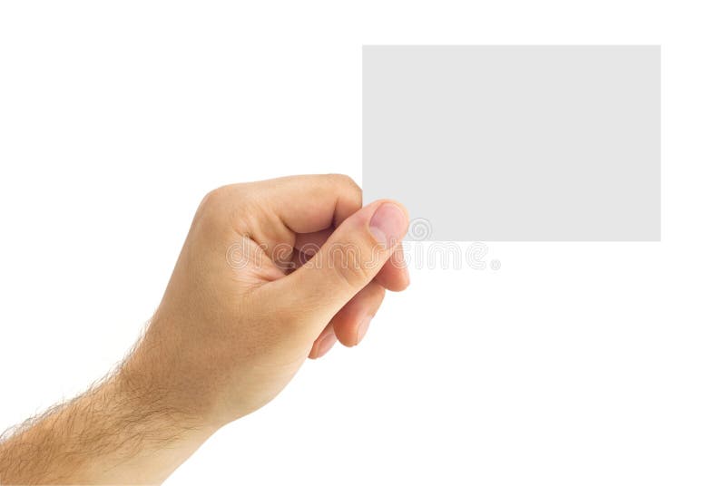 Empty Business Card in a Human Hand Stock Image - Image of copy ...