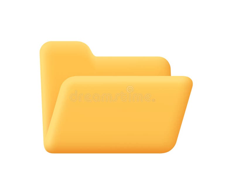 Empty Business Folder for Documents. File Management Concept. 3d Vector ...