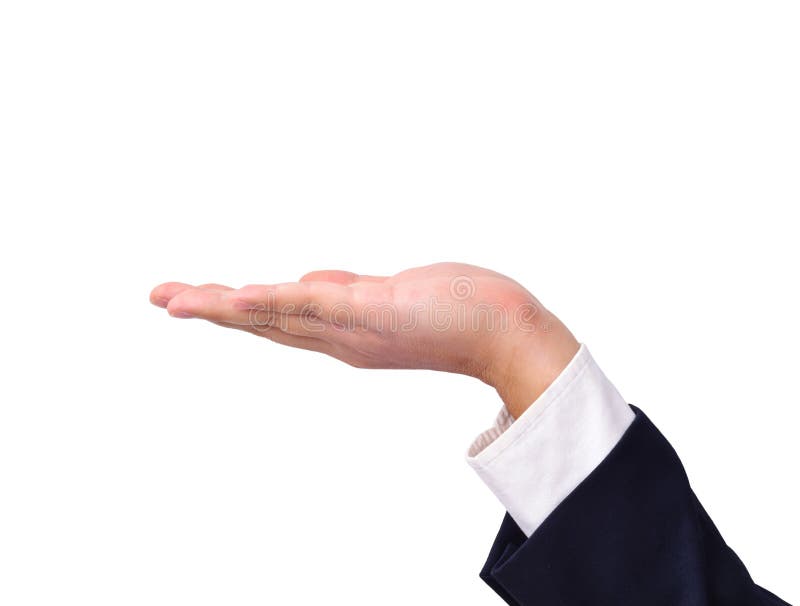 Empty Business Man S Hand Held Up Stock Photo - Image of background ...