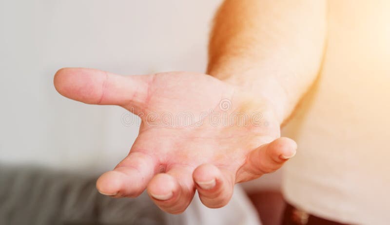 Empty businessman hand stock illustration. Illustration of business ...