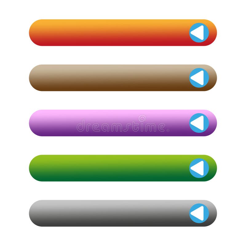 Empty Button Templates. Vector Illustration. EPS 10 Stock Vector ...