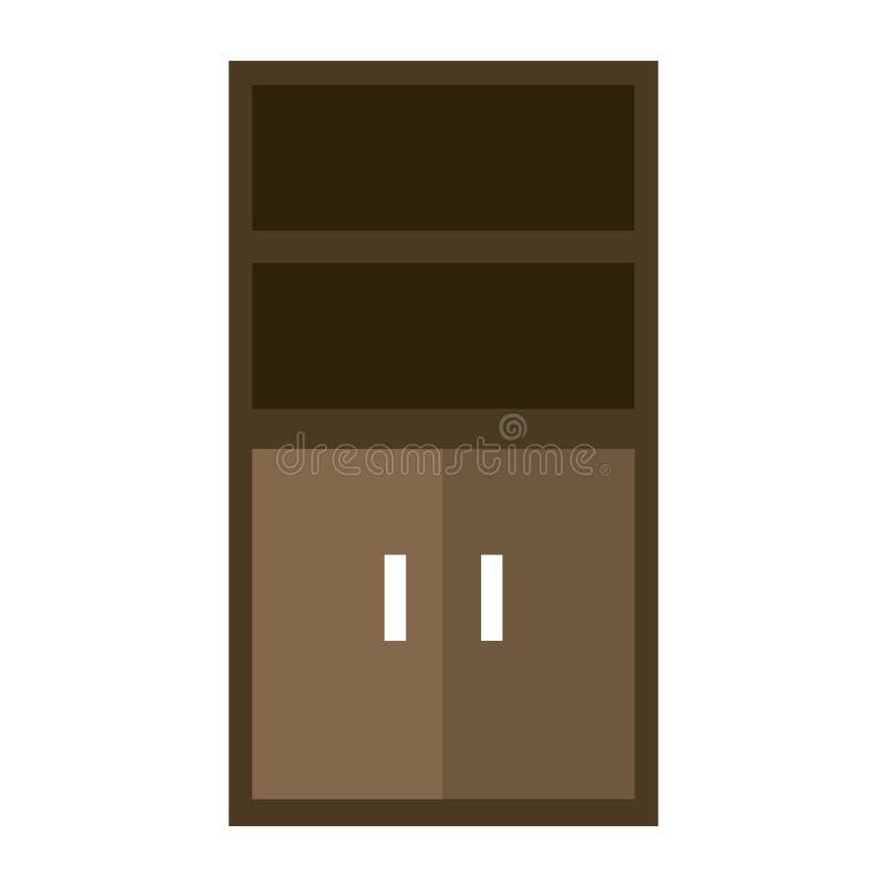 Empty cabinet isolated stock vector. Illustration of work - 143333094