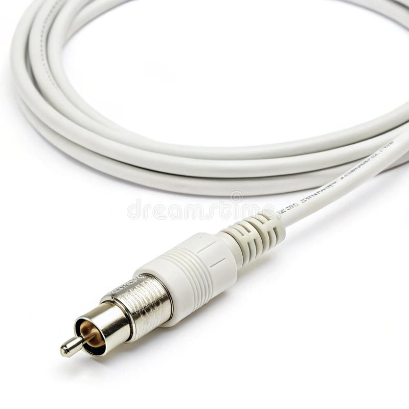 Empty Cable Connection Isolated on White Background Stock Illustration ...