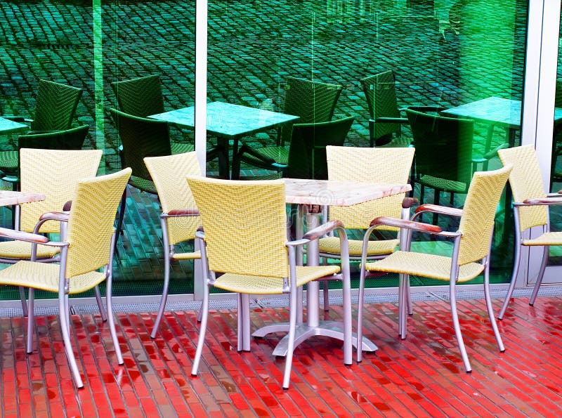 Empty cafe stock photo. Image of green, table, yellow - 10602686