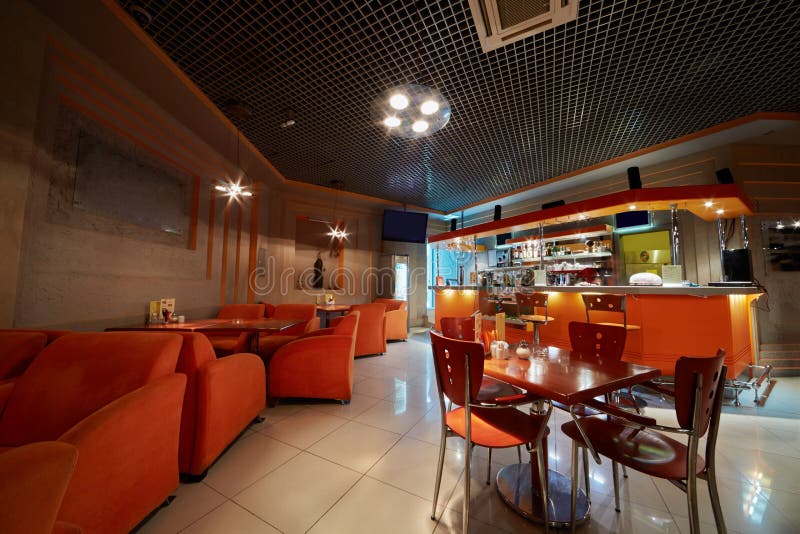 Empty cafe-bar interior stock image. Image of beverage - 29733815