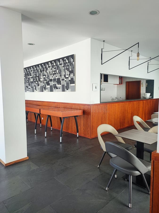 Empty Cafe Interior for Rent. Concept of Modern Spaces Stock Photo ...