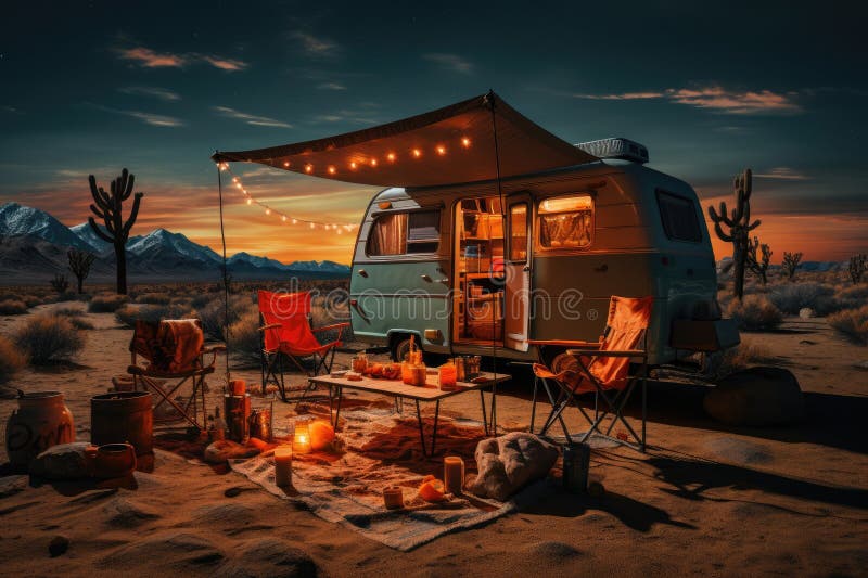 Empty Camping Tent. Camp Trip Concept Stock Illustration - Illustration ...