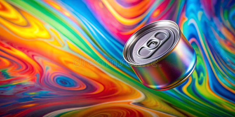 Empty Can Floating Can on the Colourful Abstract Backgrounds Generative ...