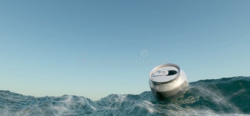 Empty can floating stock photo. Image of metallic, aluminum - 66949452