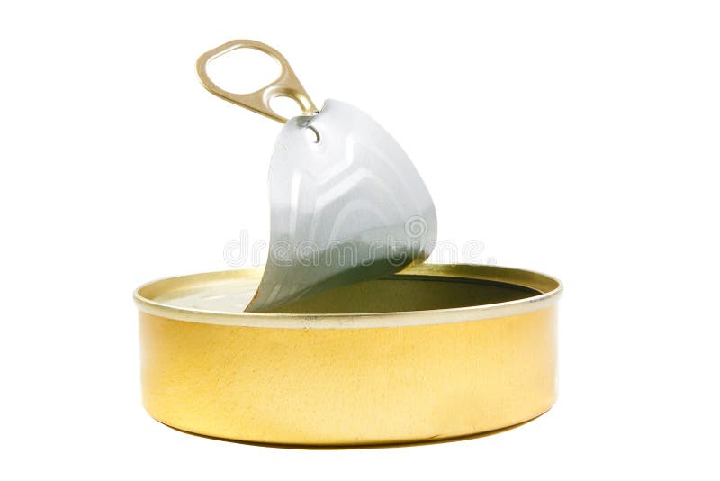 Empty can isolated stock photo. Image of path, seafood - 13139904