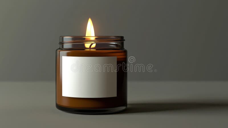 Empty Candle in Glass Jar stock illustration. Illustration of ...