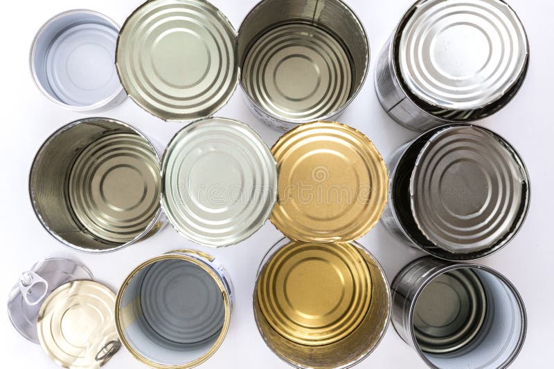 Empty cans for recycling stock photo. Image of waste - 167933868