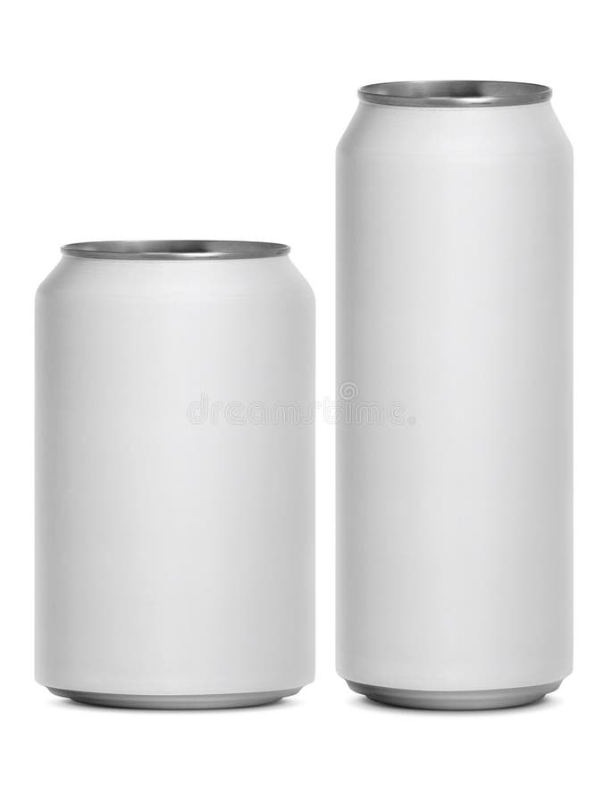 Empty Cans Isolated on a White Background Stock Photo - Image of metal ...