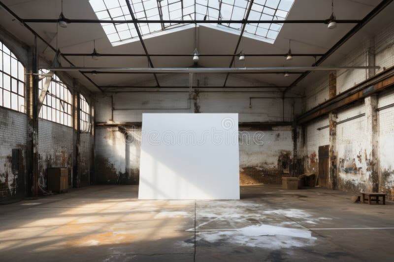 Empty Canvas in Painter Artist Studio Workspace, Generate with Ai ...